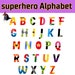 Printable Superhero Letters - Customizable Superhero Alphabet for Kids ...