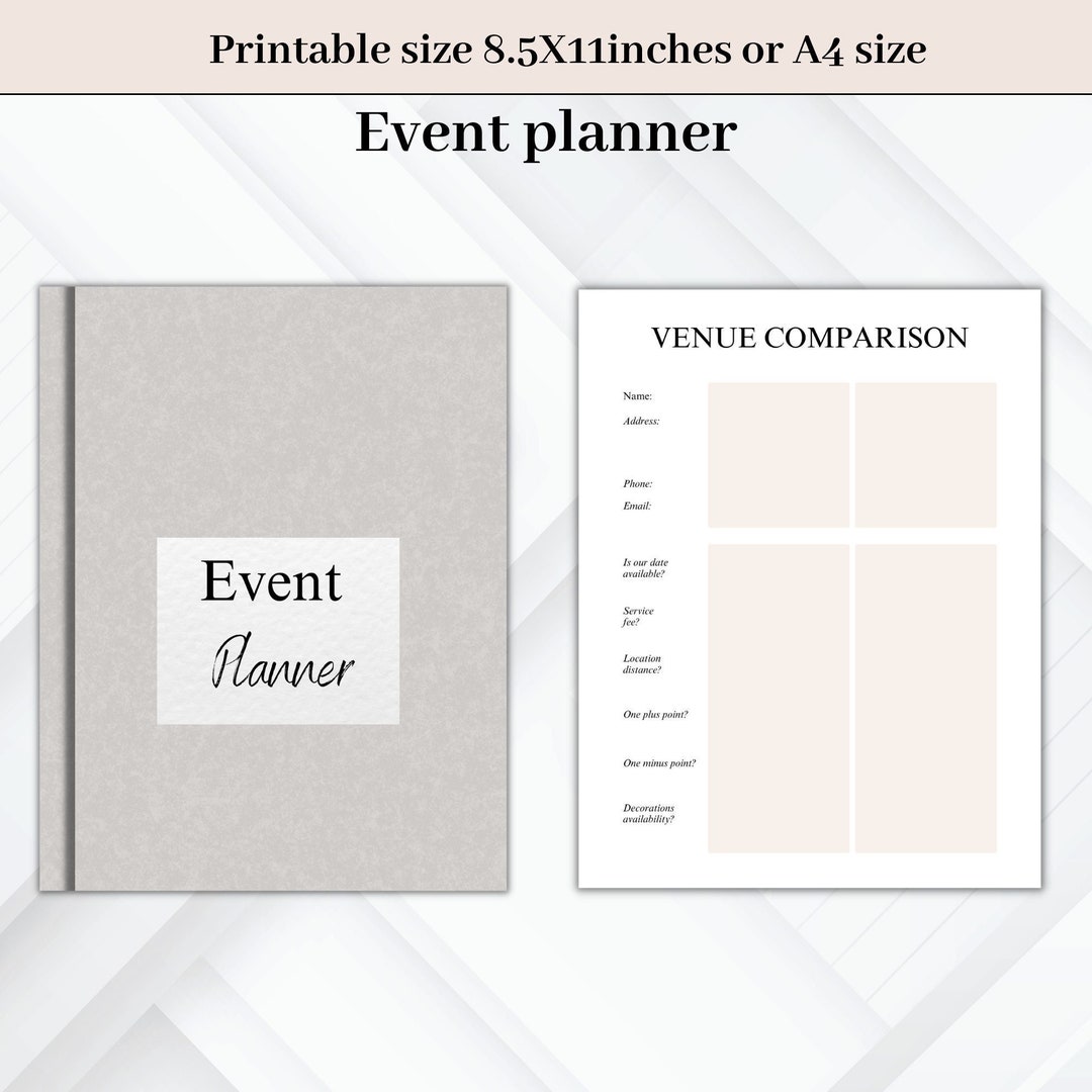 Printable Event Planner Kit - Organize Your Celebrations With Ease ...