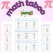 Printable Math Taboo Game,math Taboo Game, Instant Download,math Taboo ...