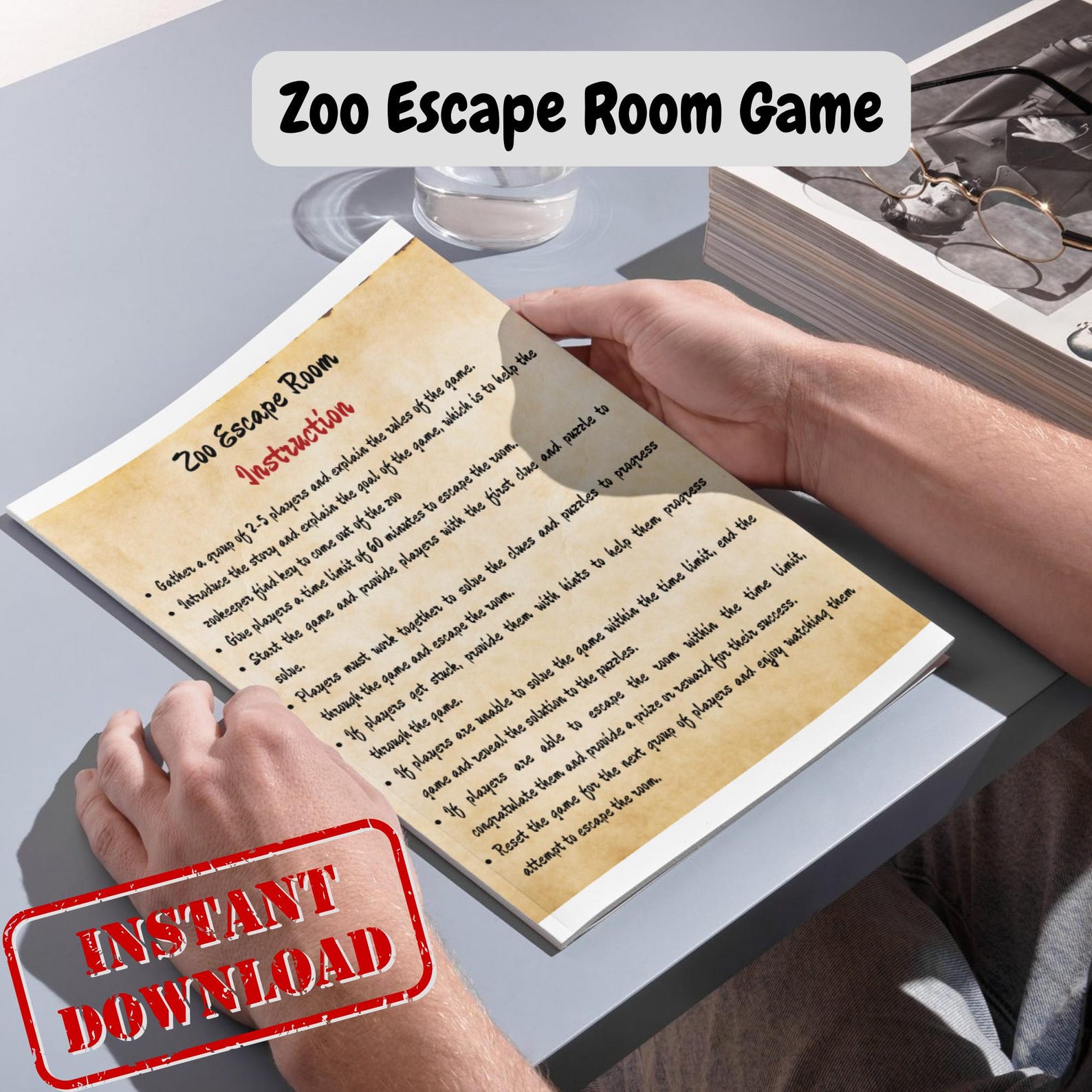 Zoo Escape Room, Zoo Theme Escape Room for Kids, Escape Room, Printable ...