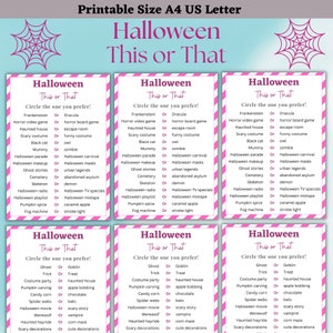 Halloween This or That Game for Kids, Halloween Party Game, Would You ...