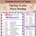 Spring Flower Matching Game, Printable Spring Flower Matching Game ...