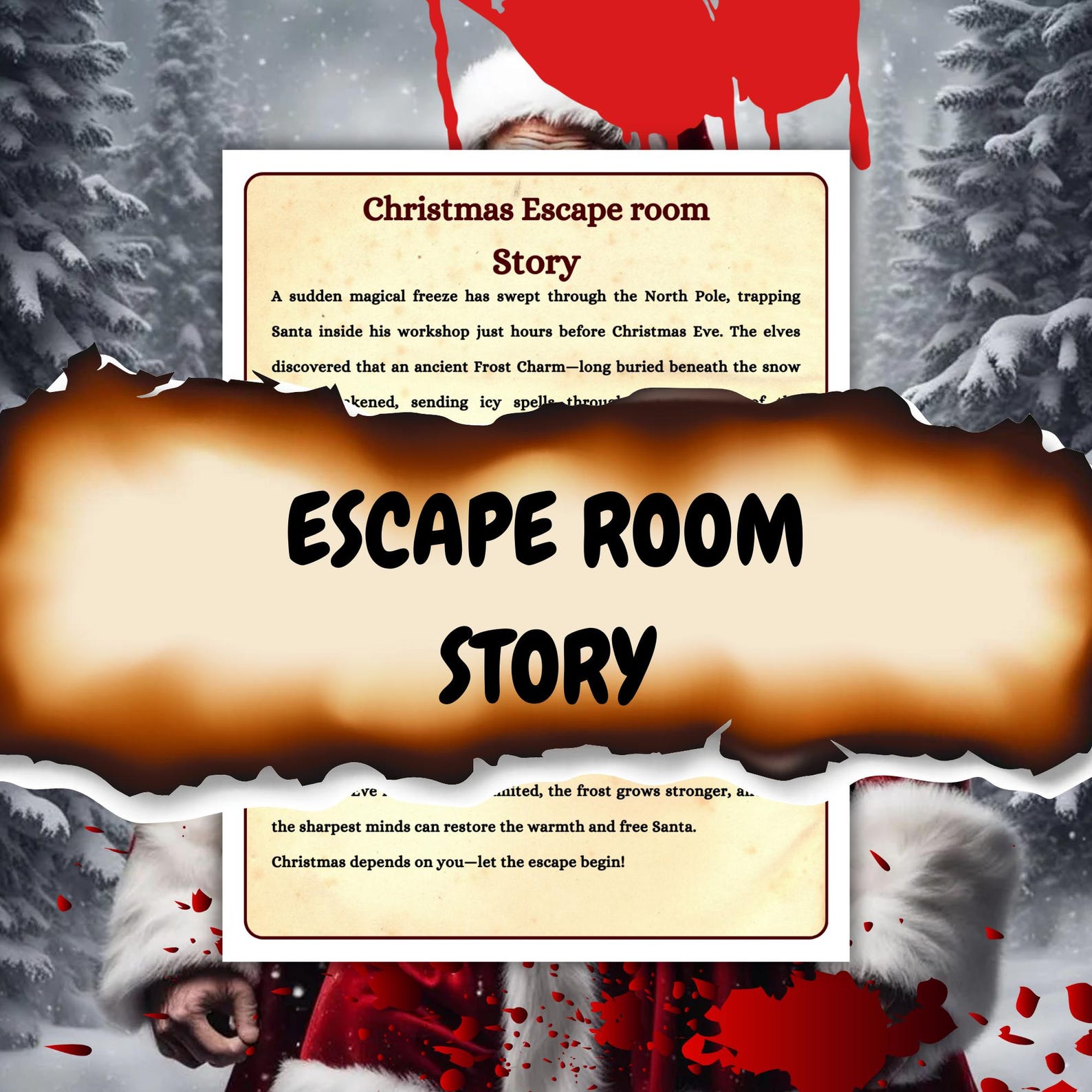 Printable Christmas Escape Room, Save Santa, Family Fun (instant ...