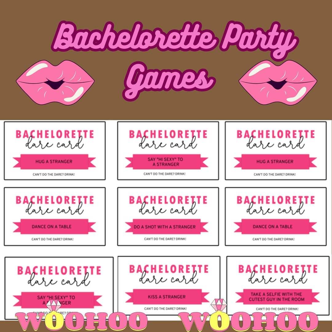 Bachelorette Dare Cards - Bachelorette Party Game - Editable ...