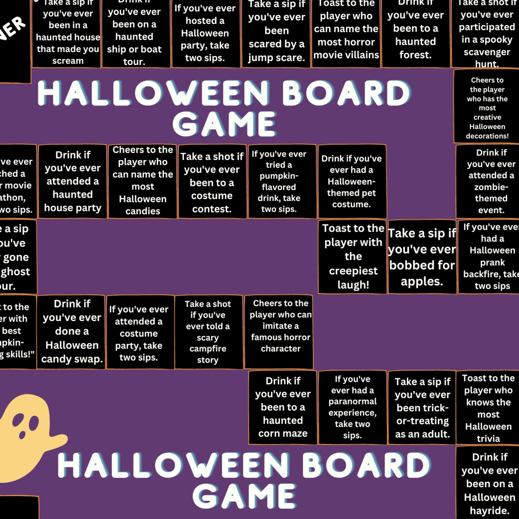 Halloween Haunt Board Game - Spooky Fun for All Ages,halloween Party ...