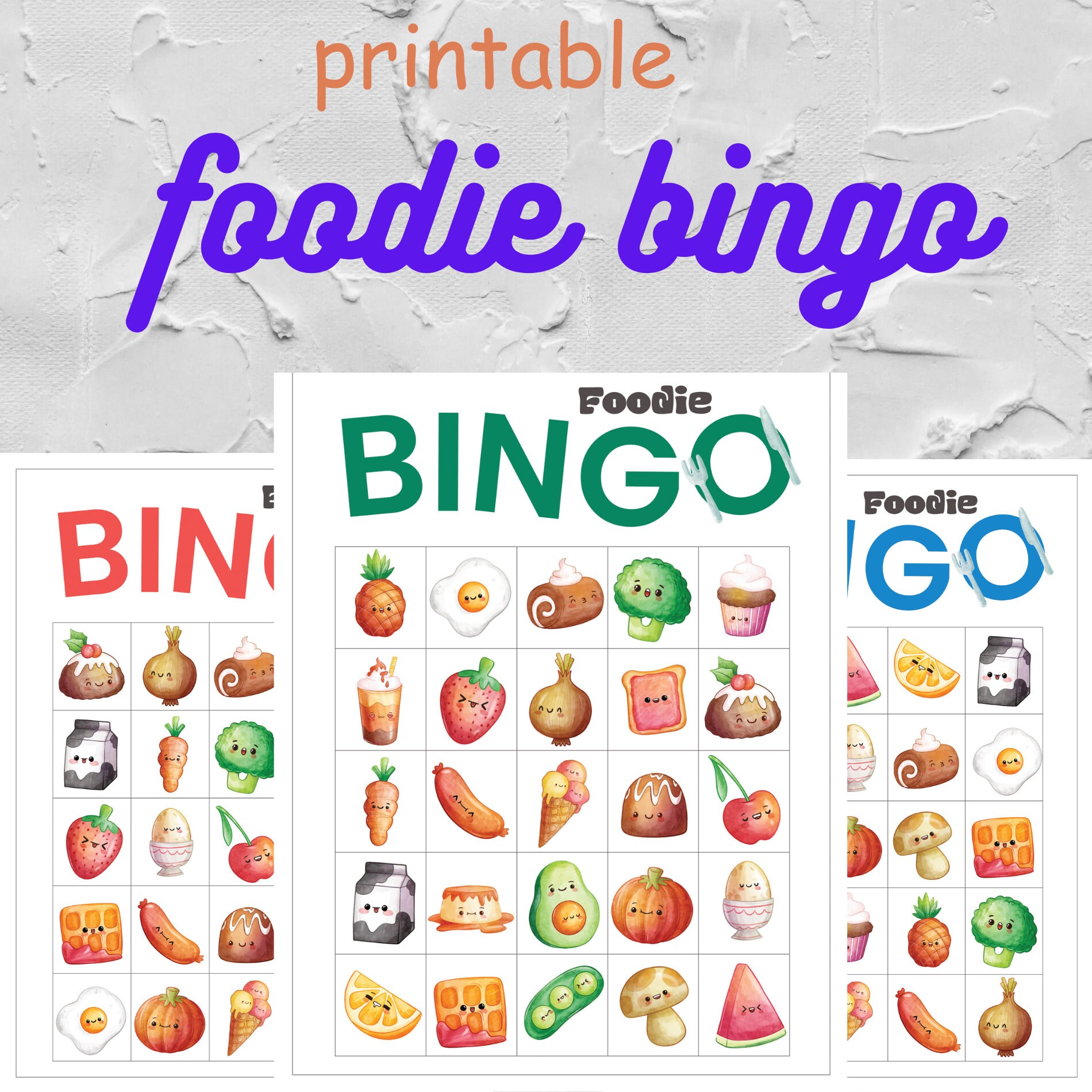 100 Fruit and Vegetables Bingo, Healthy Eating, Game for Kids, Exotic ...