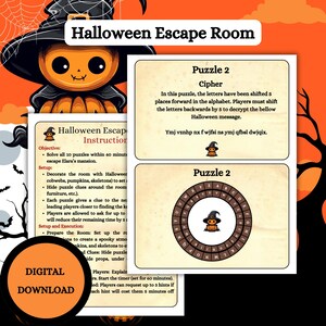 Halloween Escape Room Game | Printable Spooky Mystery (digital Download ...