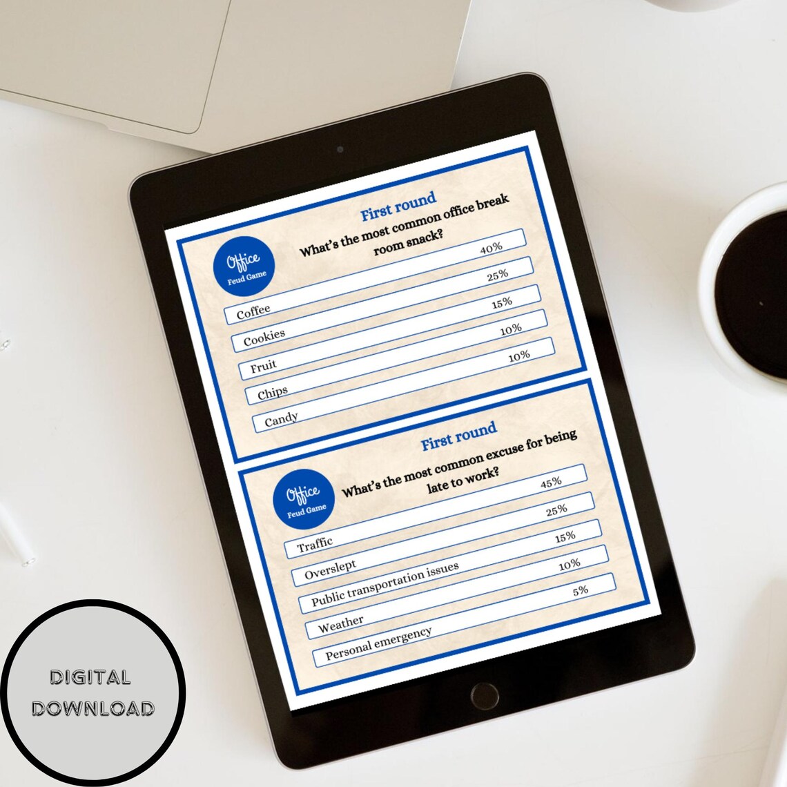 Printable Office Feud Game | Fun Team Building Activity | Workplace ...