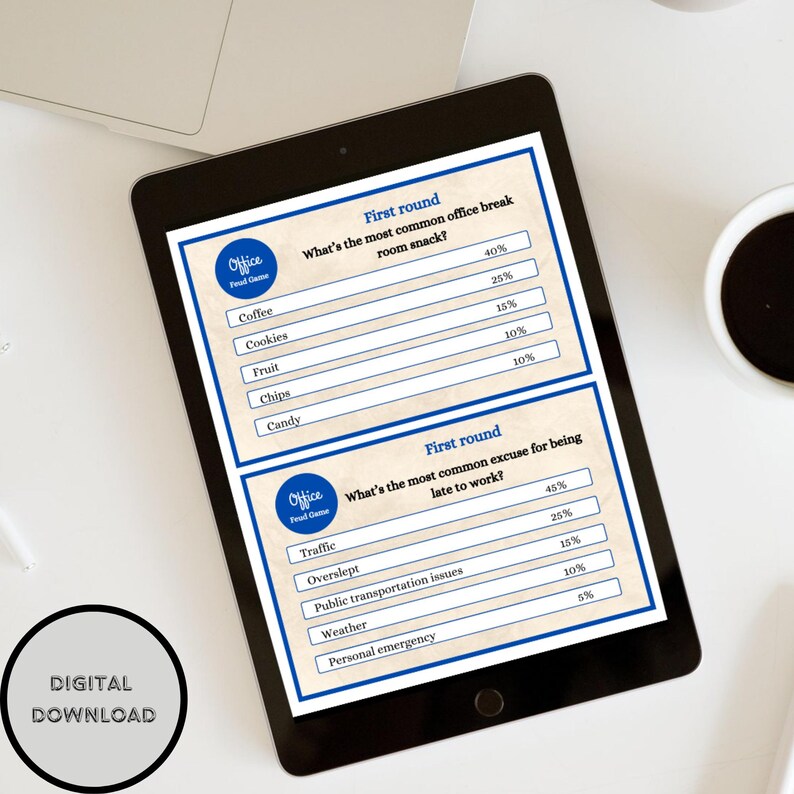 Printable Office Feud Game | Fun Team Building Activity | Workplace ...