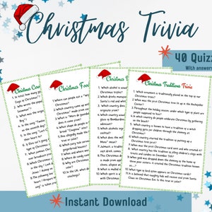 Christmas Trivia | Holiday Party Game | Christmas Party Game ...