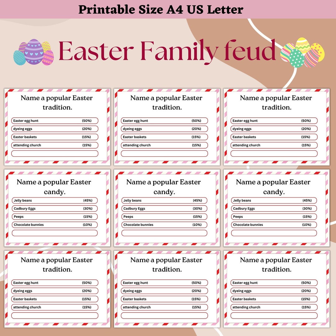 Easter Feud: A Fun and Festive Game for the Whole Family | Family Game ...