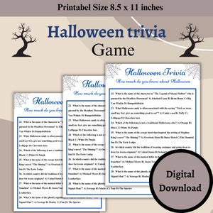 Spooky Halloween Trivia Game - Test Your Knowledge, Instant Download ...