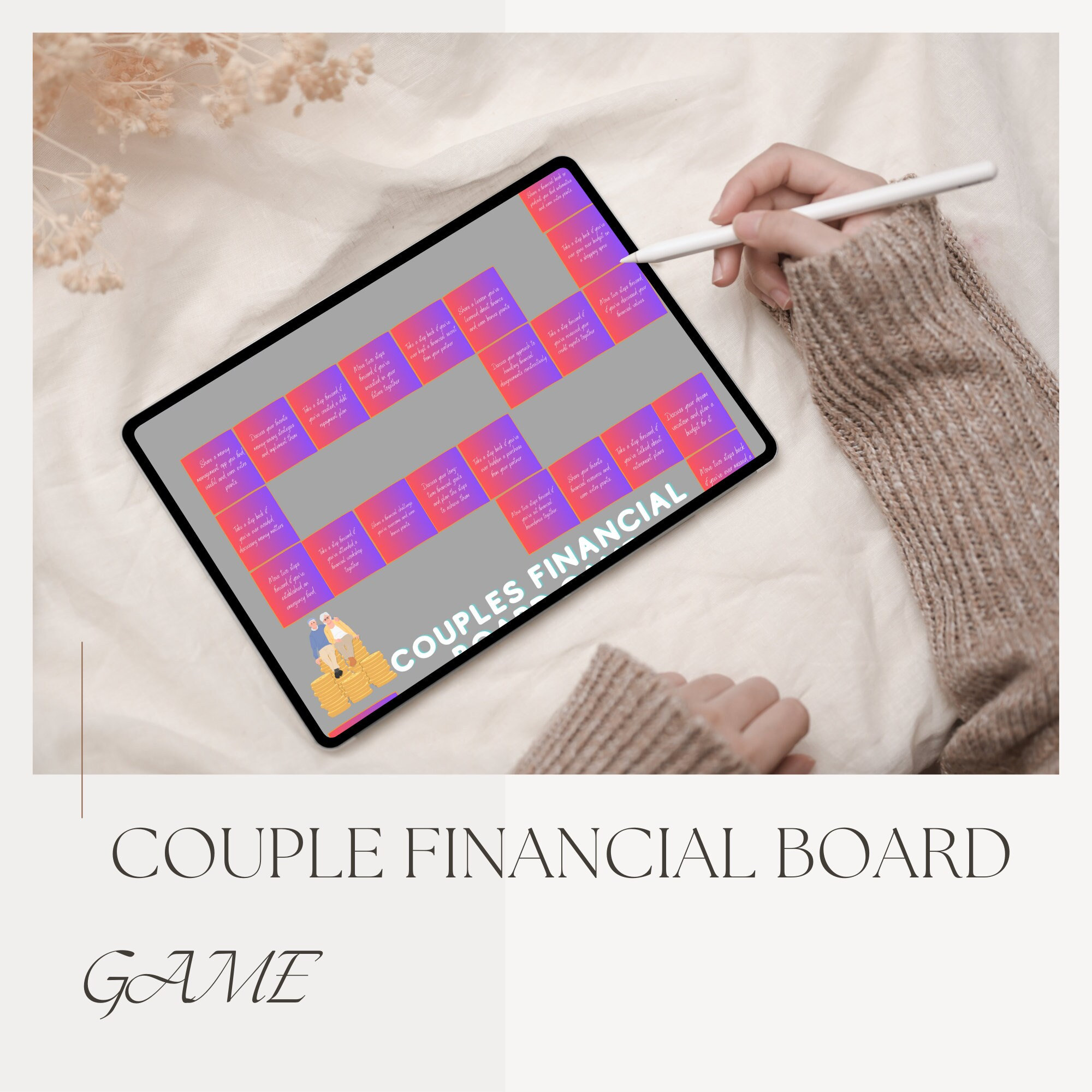 Couple Financial Board Game - Printable Digital Download for Money ...