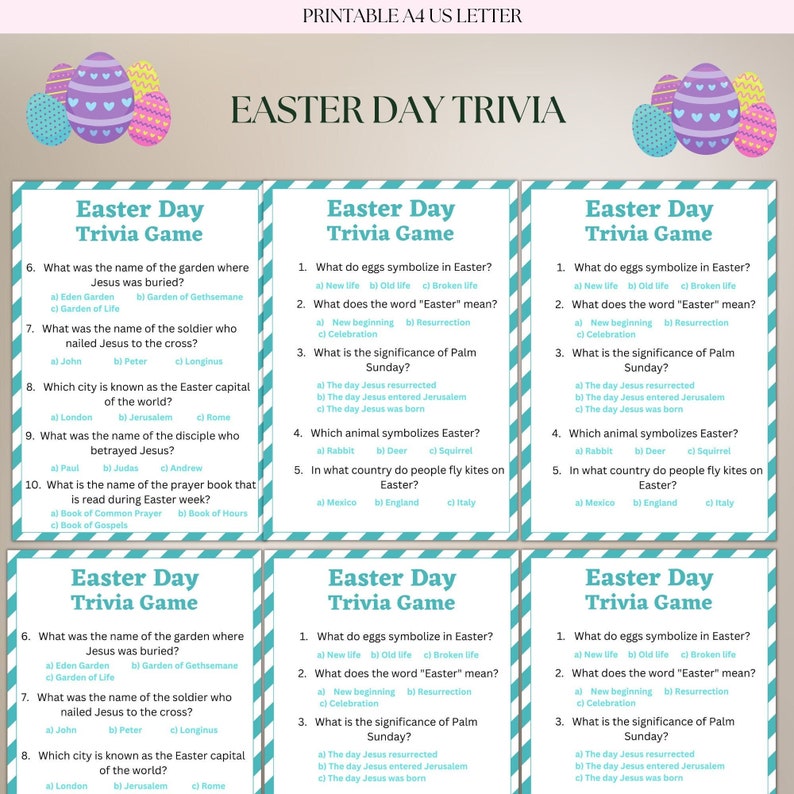 Easter Trivia: A Fun and Challenging Game for the Holiday Season ...