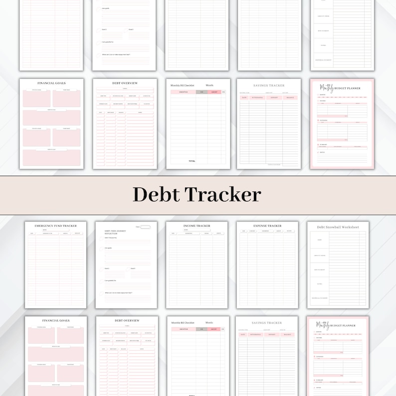 Printable Debt Tracker Debt Tracker - Snowball Debt Tracker Printable ...