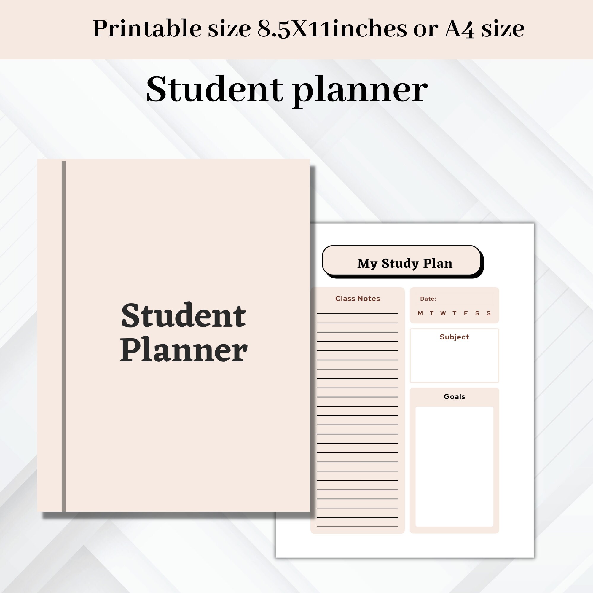Printable Student Planner Student Digital Planner 2024 College Planner ...