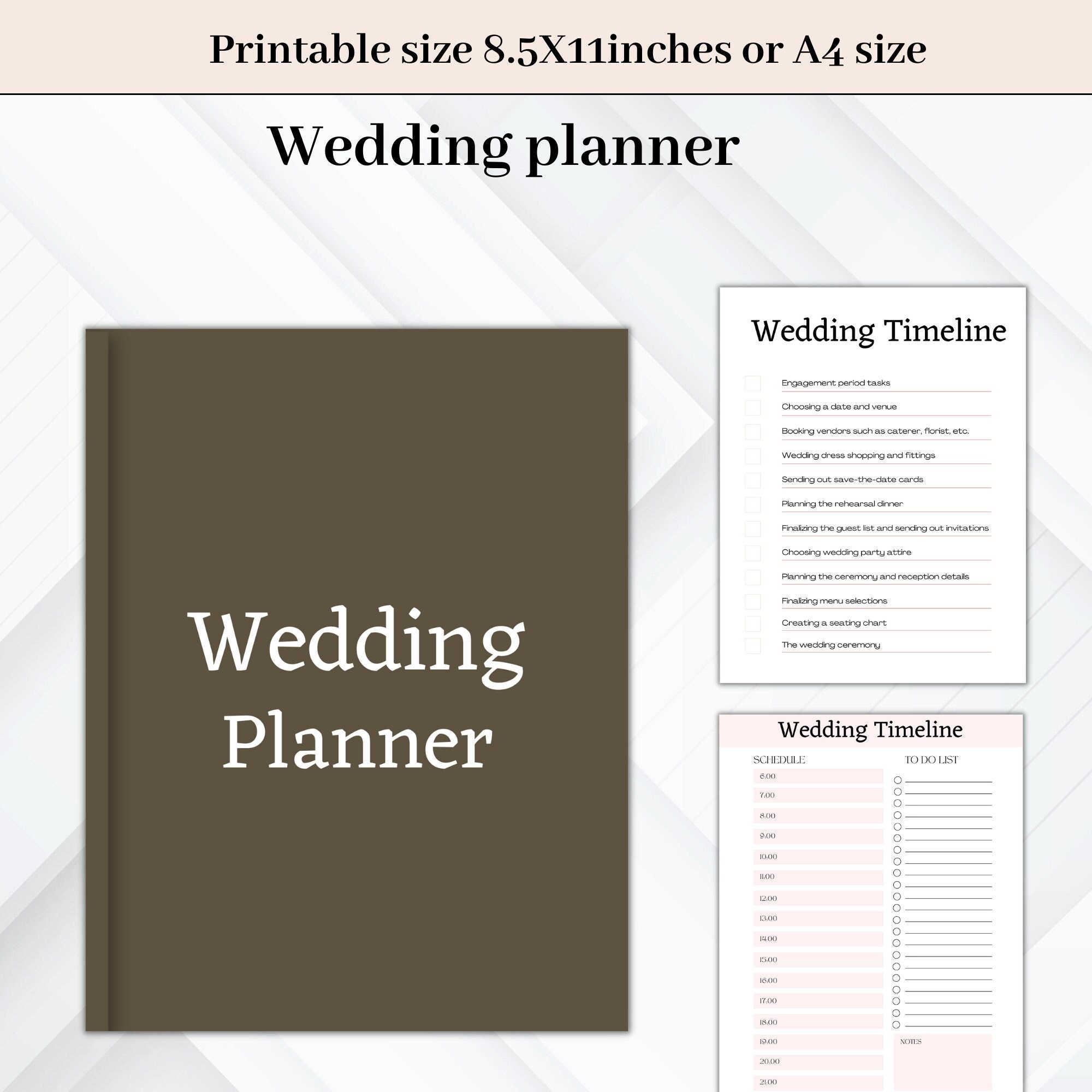Wedding Planner Printable Printable Wedding Planner Pages - Etsy
