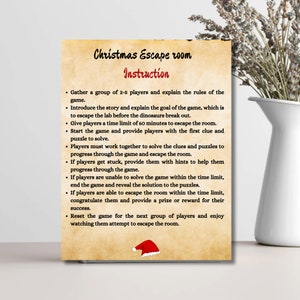 Christmas Escape Room, Santa Escape Room, Printable Escape Room, Save ...