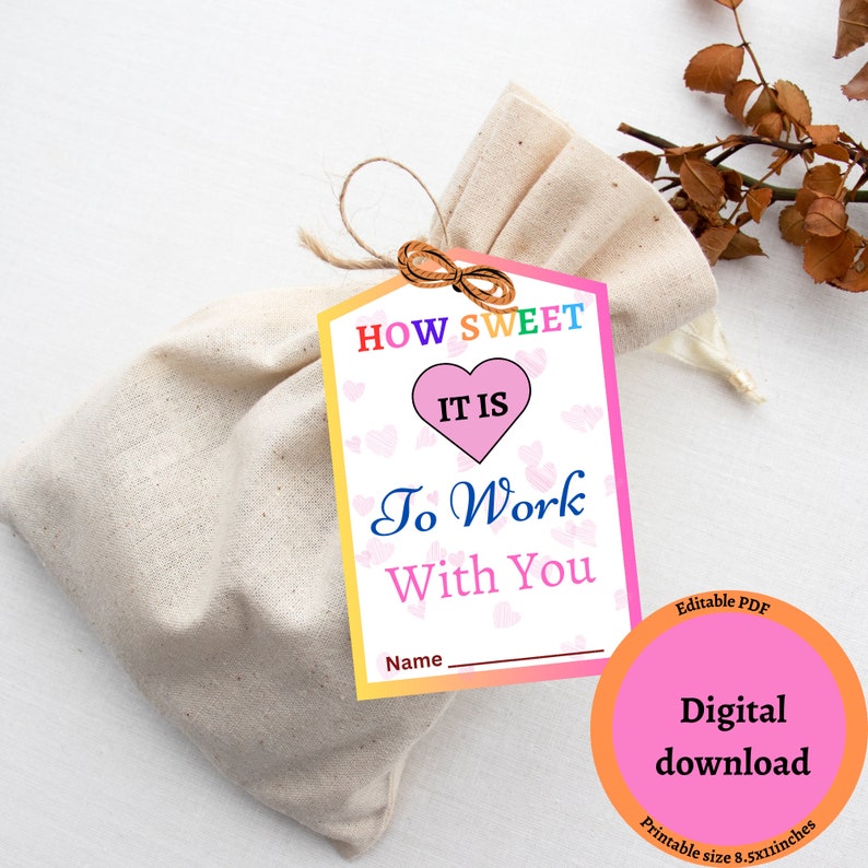 Colleague Appreciation Gift Tags - Printable Tags, Digital Download for ...