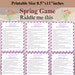 Spring Riddle Me This Game, Printable Spring Riddle Me This Game ...
