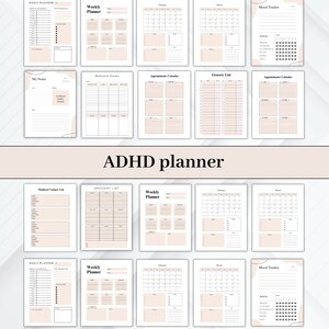 ADHD Planner | Printable Daily, Weekly, Monthly Productivity (PDF) - Etsy