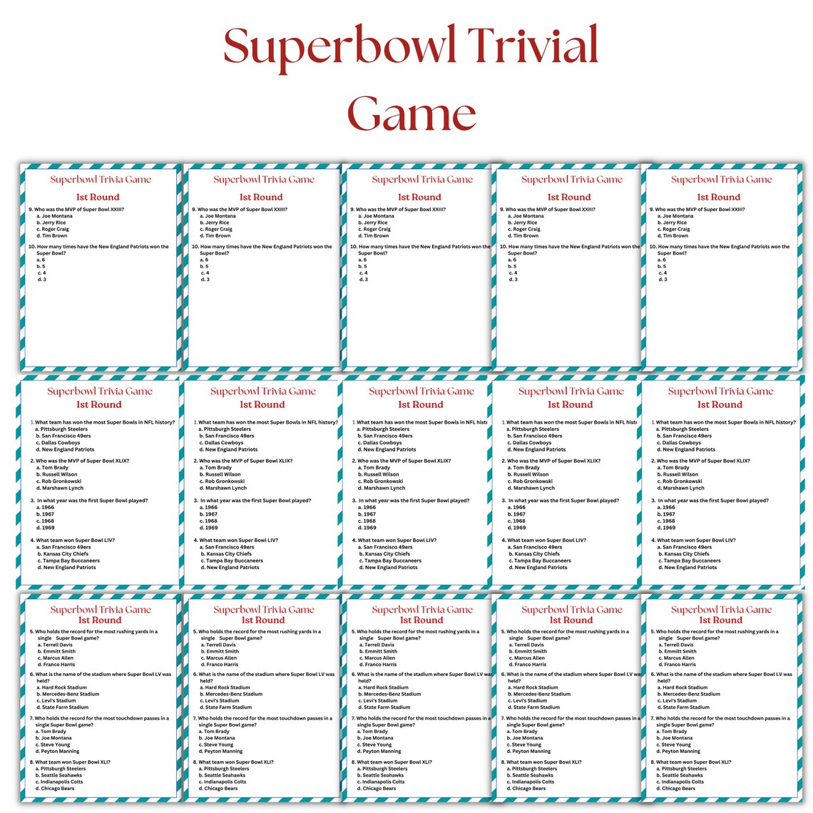 Super Bowl Games | Super Bowl Trivia | Football Predictions | Superbowl ...