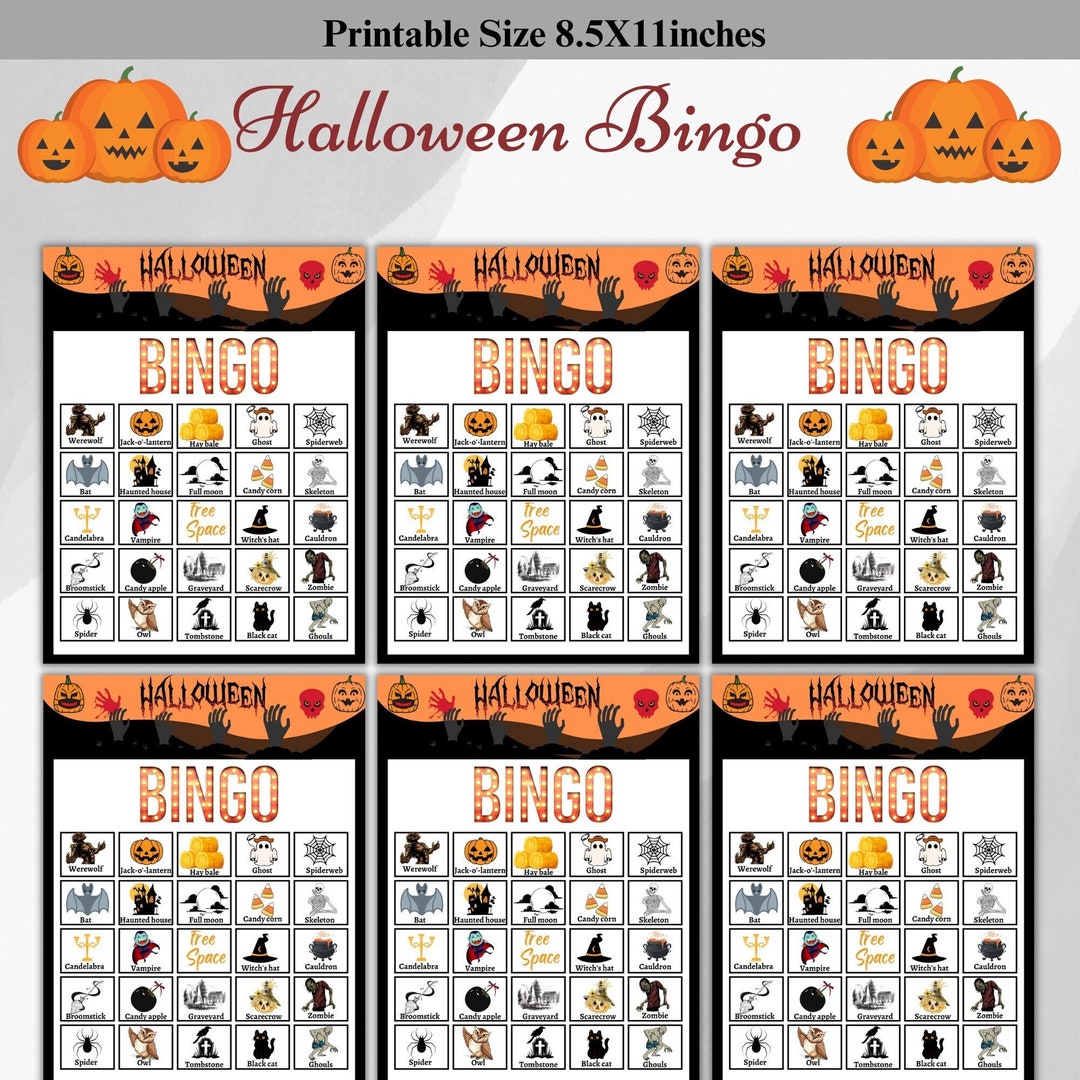 Spooky Halloween Bingo Game - Perfect for a Frighteningly Fun Night ...