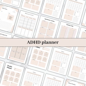 ADHD Planner | Printable Daily, Weekly, Monthly Productivity (PDF) - Etsy
