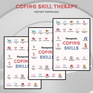 Printable Coping Skills Therapy Tool | Mental Health Poster | Anxiety ...