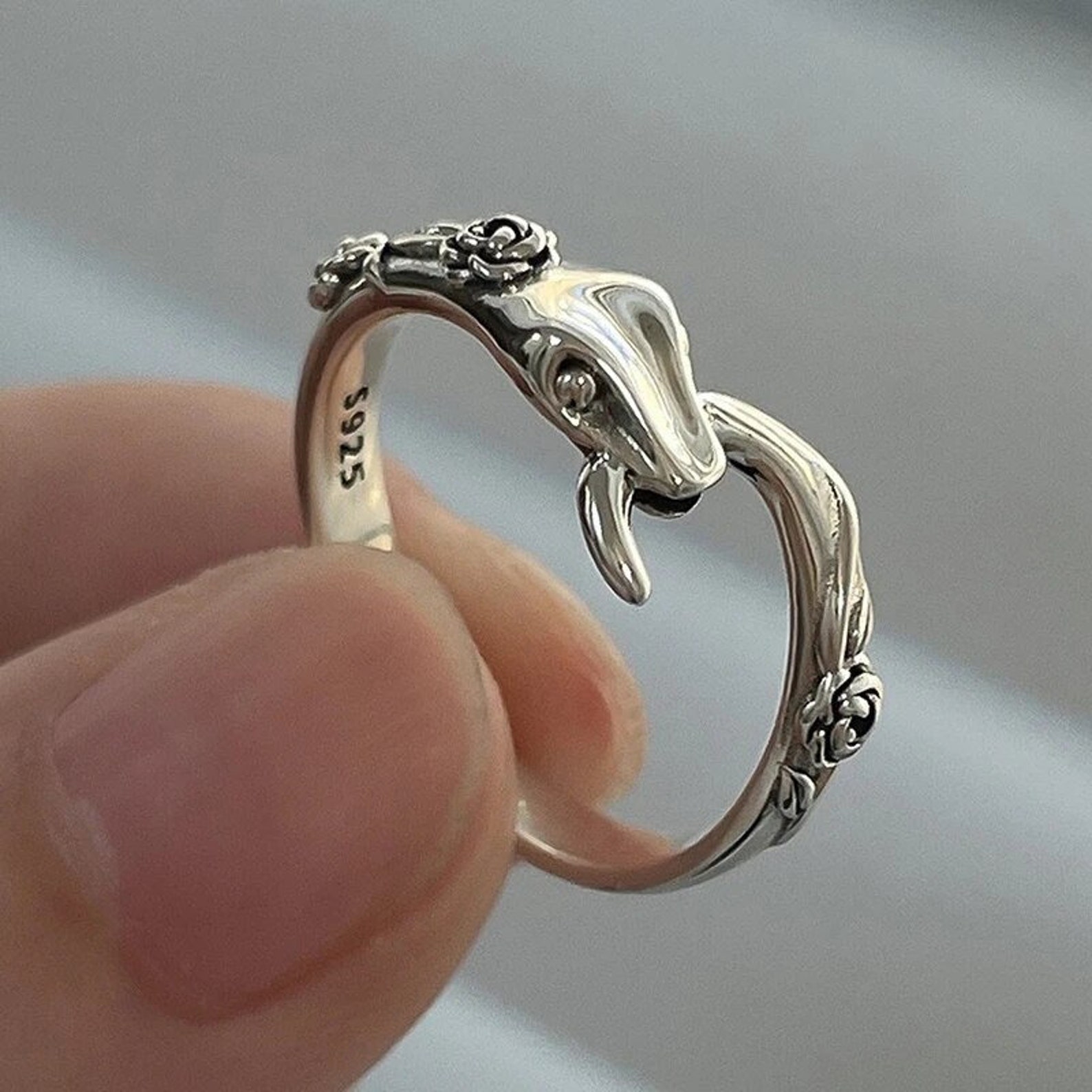 Handmade Serpent Snake Ring Adjustable Animal Nature Inspired Jewelry ...