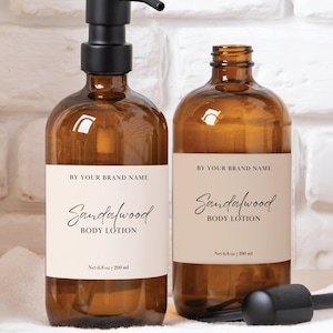 Bottle Label Template Shampoo Label Custom Cream Label Sticker Bottle ...