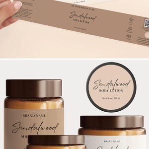 Editable Wrap Label Canva 2oz Jar Label 4oz Jar Sticker Label 8oz Jar ...