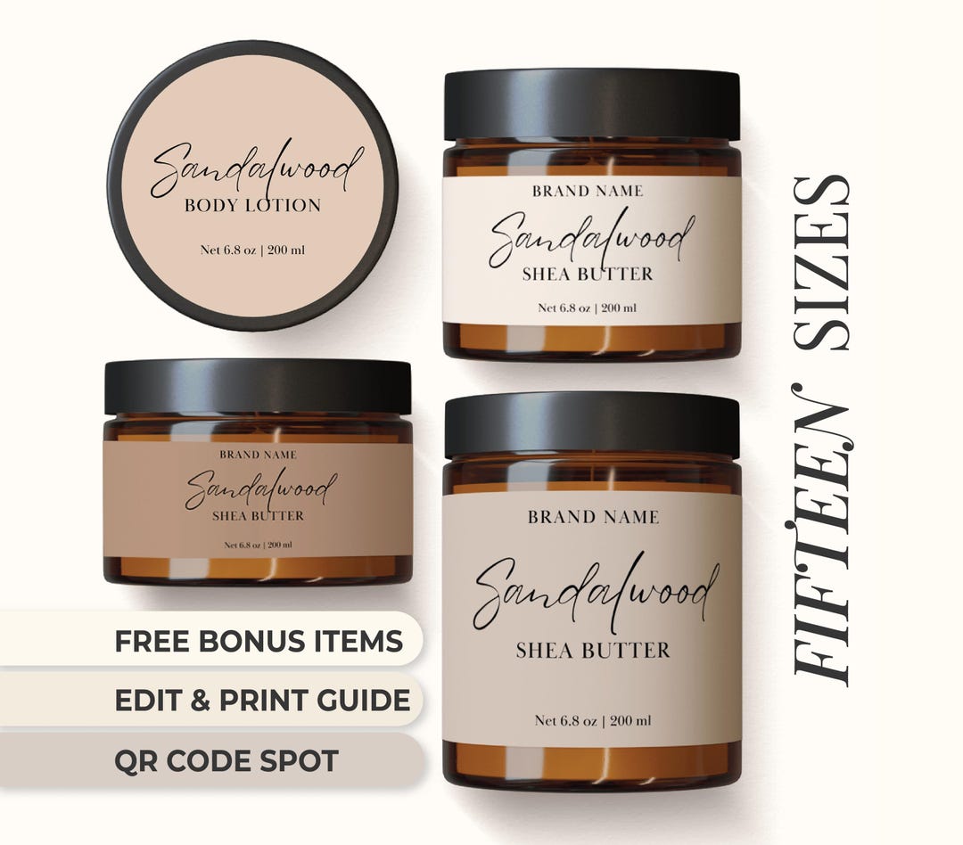 Custom Jar Label Printing Custom 2oz Jar Label Body Butter Jar Label ...