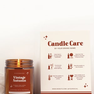 Retro Candle Label Template Retro Label Candle Printable Label Candle ...