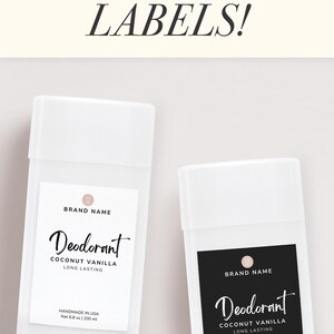 Printable Deodorant Label for Beauty and Skincare Product Label Custom ...