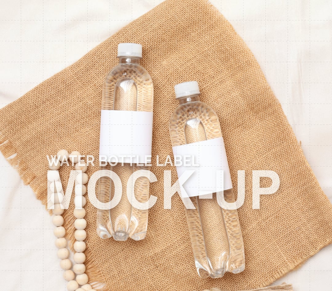 Water Bottle Label Mockup Water Bottle Mock up Boho Water Bottle Mockup ...