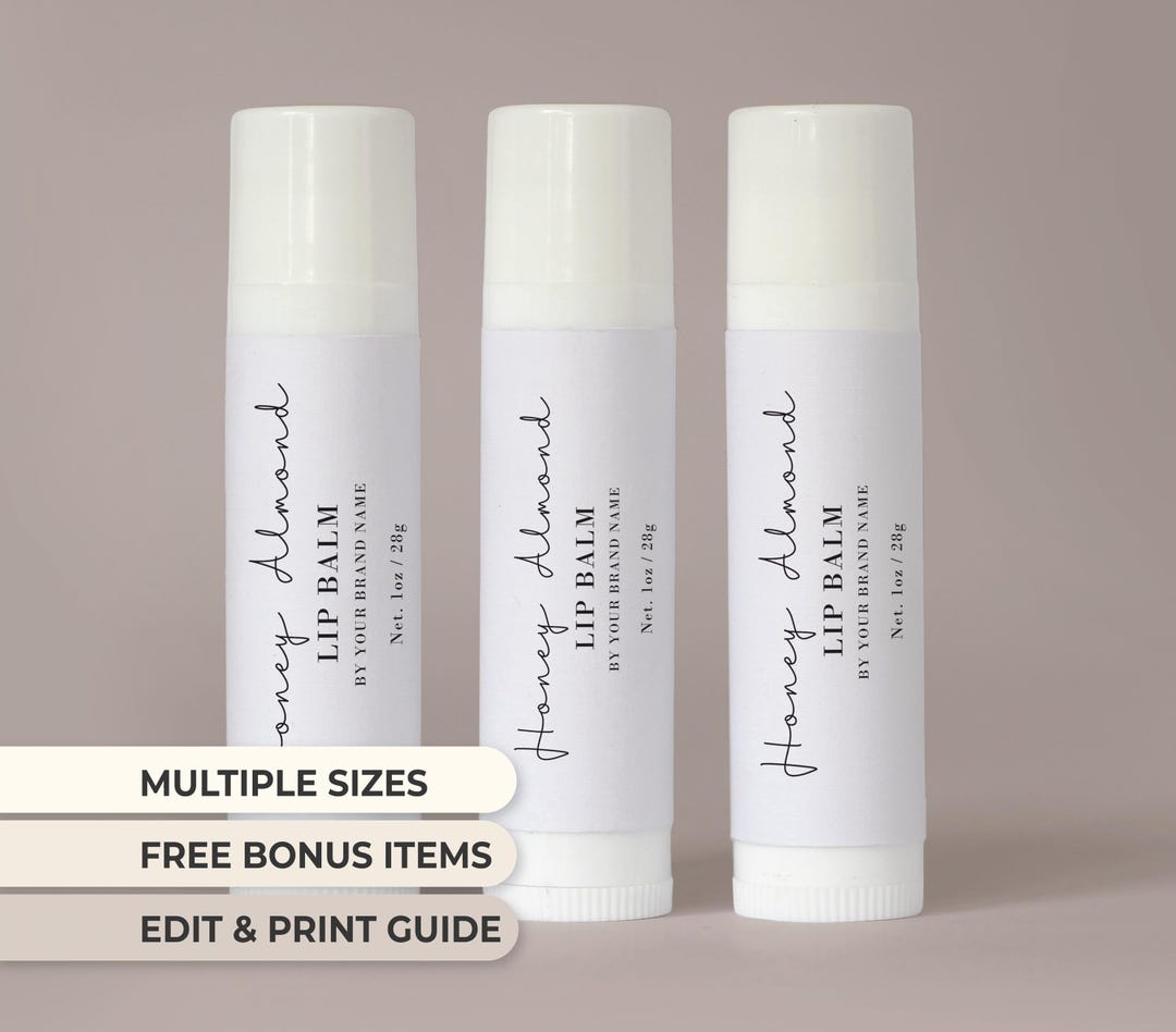 Lip Balm Label Template Chapstick Label Lip Balm Template Lip Balm ...