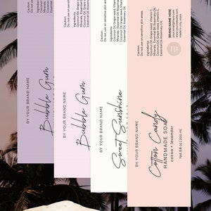 Bar Soap Label Template Soap Label Canva Soap Sticker Bridal Soap Bar ...