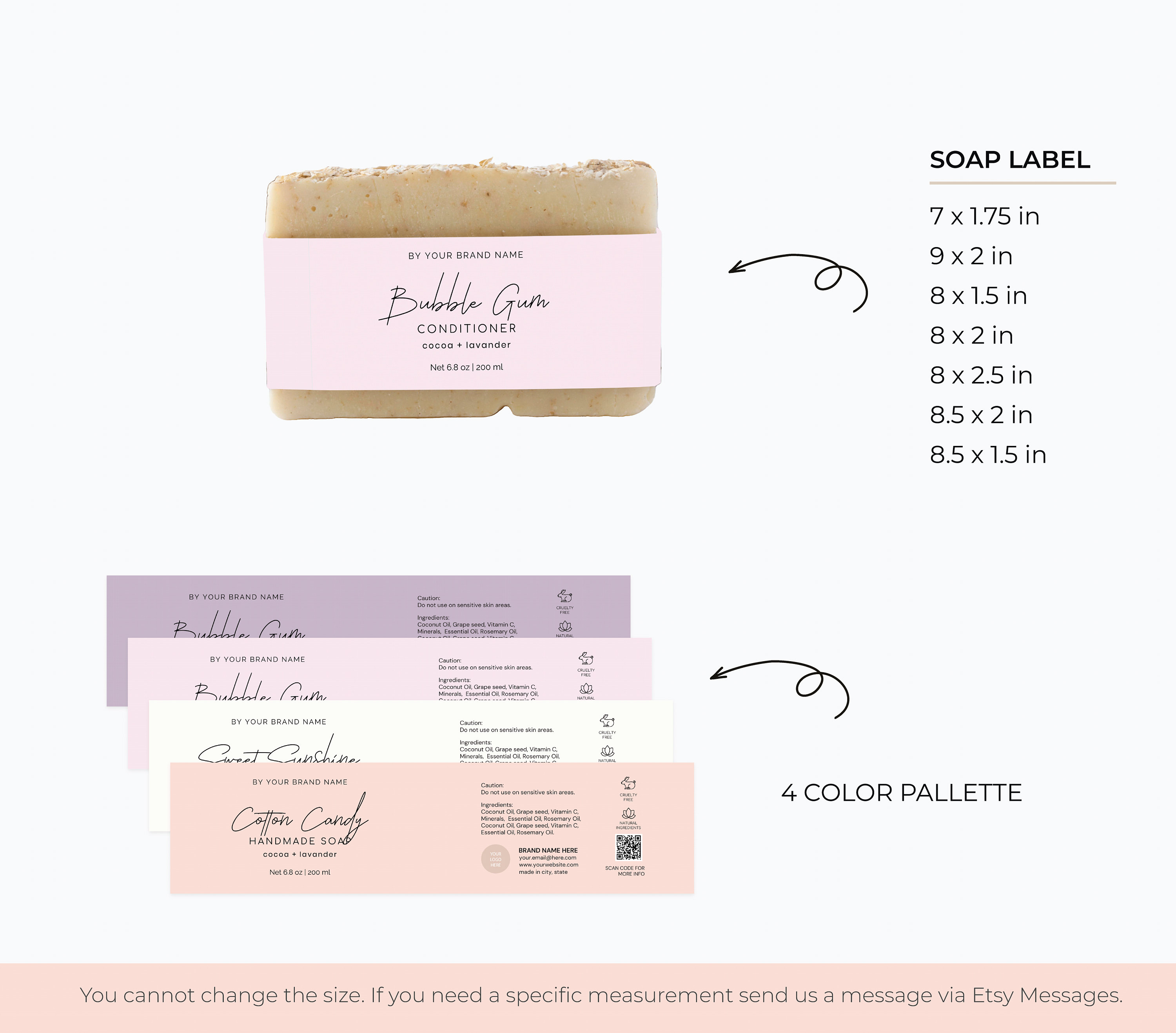 Soap Bar Label Soap Belly Band Label Etiquette Personnalisée Savon ...