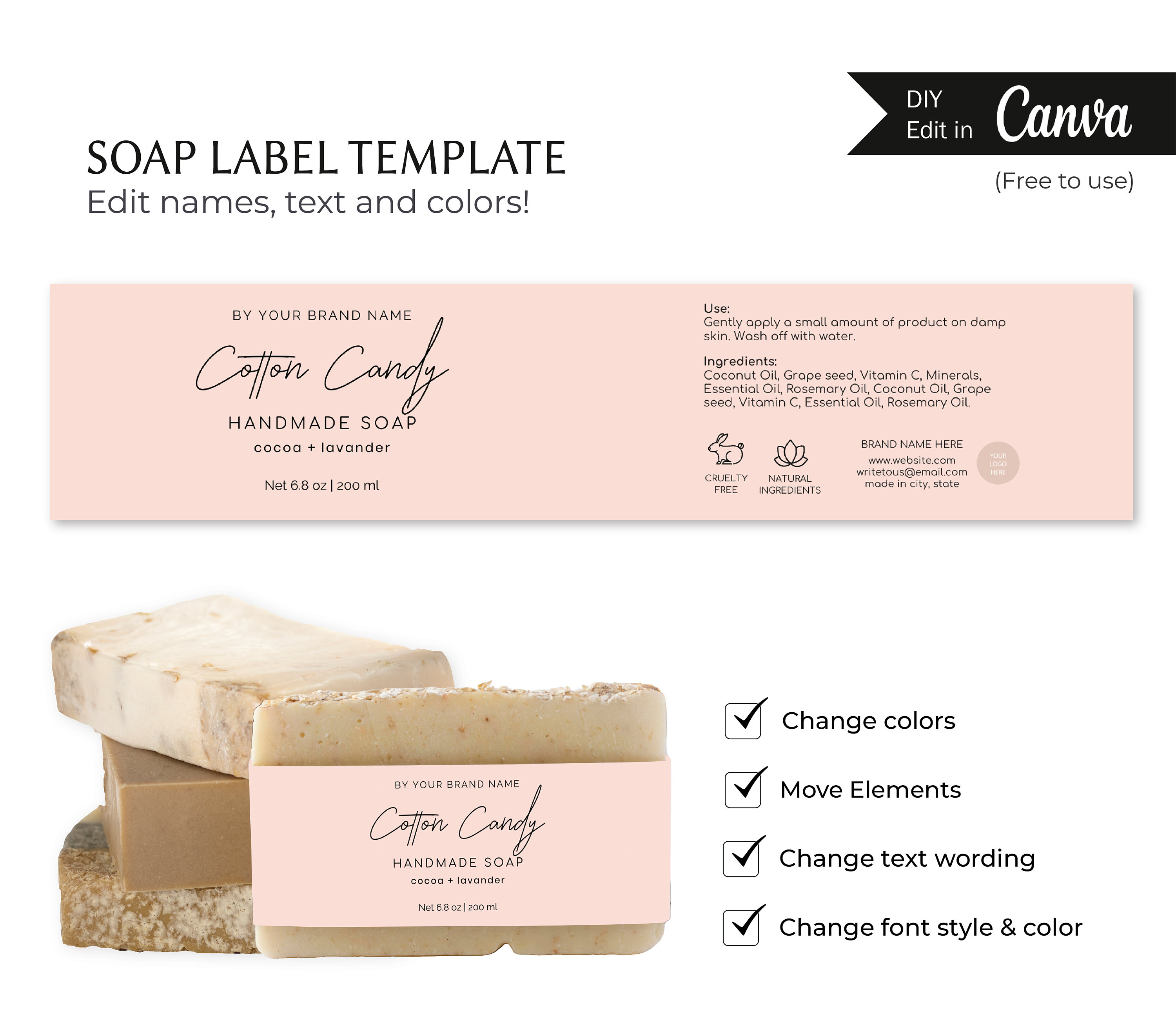 Custom Soap Label Sticker Soap Bar Wrap Label Soap Label - Etsy Canada