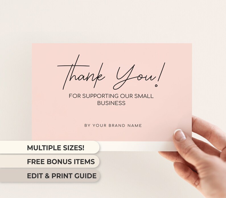 Thank You Card Template Thank You Card QR Code Insert Card QR Code ...