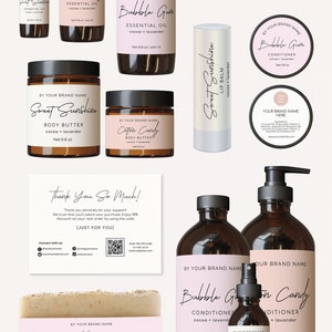 Printable Beauty Product Label Cosmetic Template Label QR Code Cosmetic ...