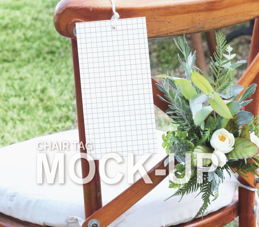 Chair Tag Mockup Wedding Chair Tag Mock up Reserved Seat Sign Mock up ...