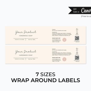 Soap Bar Label Soap Belly Band Minimal Soap Label Minimalistic Soap ...