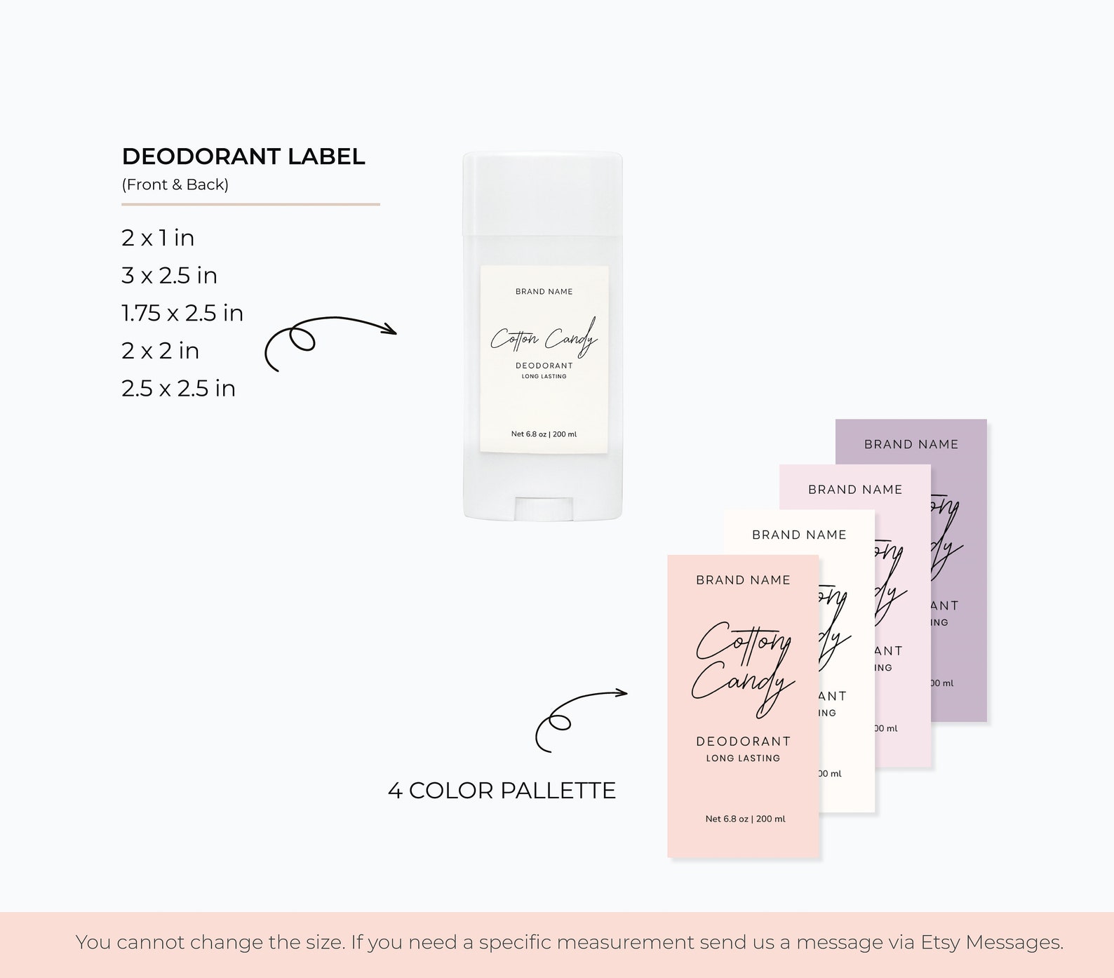 Deodorant Label Template Deodorant Sticker Label Deodorant Packaging ...