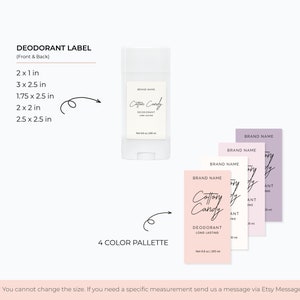 Deodorant Label Template Deodorant Sticker Label Deodorant Packaging ...