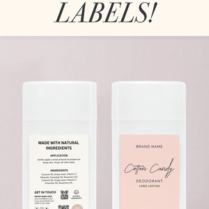 Deodorant Label Template Deodorant Sticker Label Deodorant Packaging ...