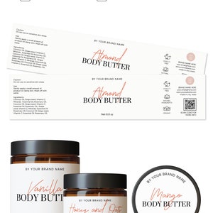 Trendy Body Butter Label Lip Scrub Label Template Body Scrub Label Jar ...