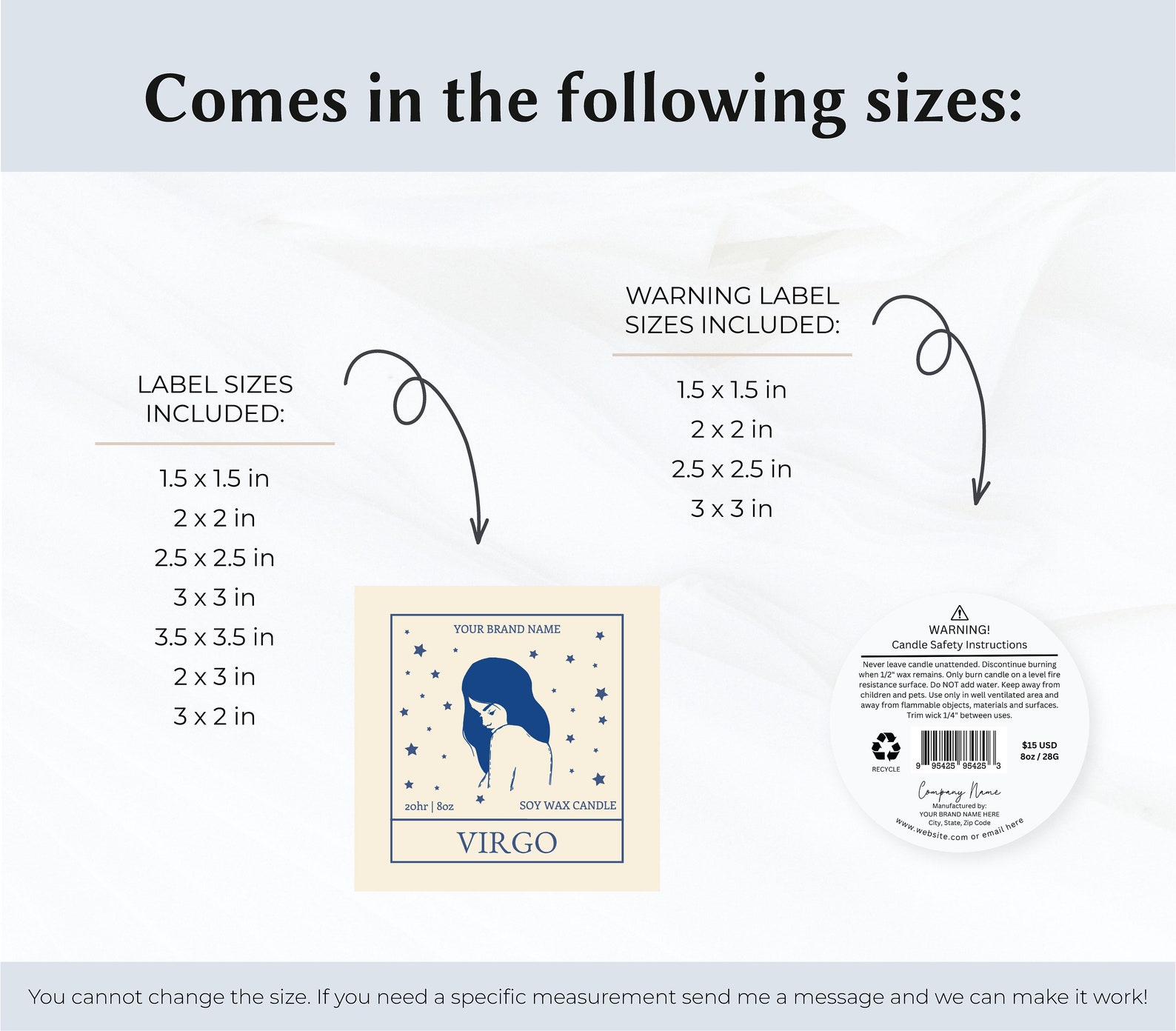 Astrology Candle Label Template Candle Zodiac Label Candle DIY ...