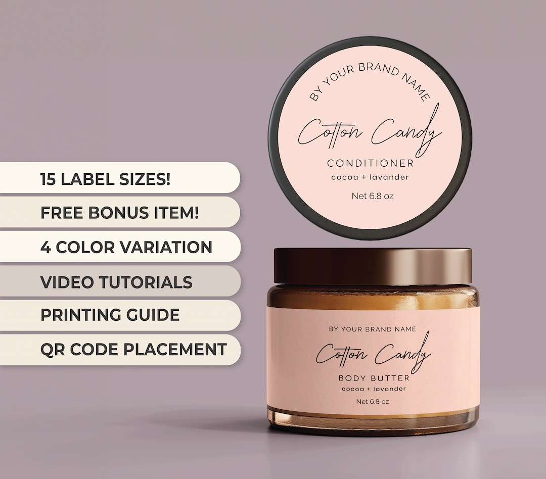 Label for Jar Label Template Body Butter Label Template Product Label ...